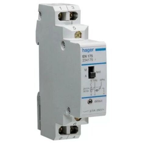 Hager EN175 Collective safety device relay VMC gas input voltage 24V