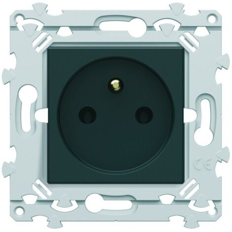 Hager WE100A 2-pole + earth screwless socket, anthracite