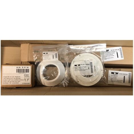 Wolf 8602723 Horizontal suction cup kit with deflector DN 96/63