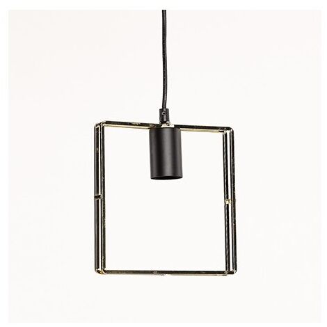 Simla LSW528.1 - 2 x Square Pendant Lamps metal GOLD - 20x4.5x22.5CM