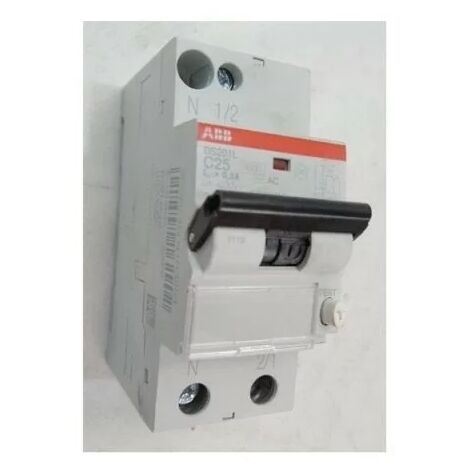 Abb 471025 Differential Circuit Breaker 25A - 1P+N - 300 mA - Type AC - DS201L