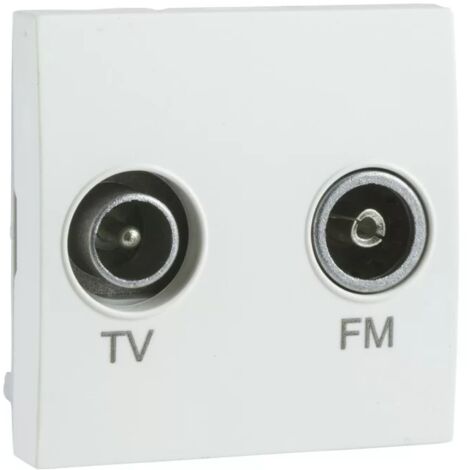 Schneider ALB45327 Altira FM TV socket 2S FM return White