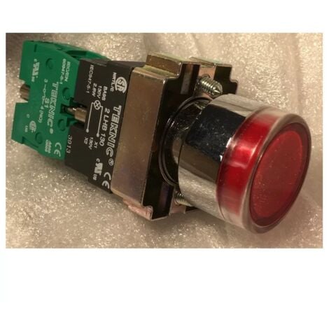 Teknic 103-002-420 Flush Illuminated Push Button 24V 2W 1NO - Red