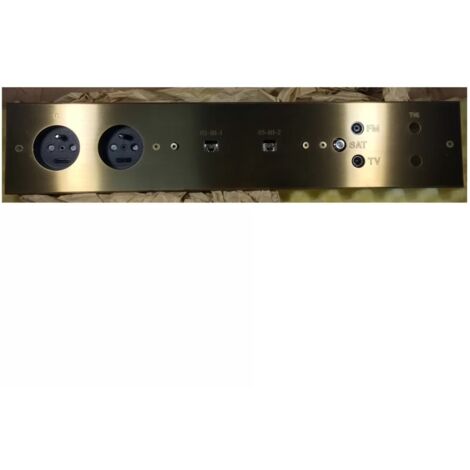 Meljac Complete power strip - 2 PC+T + 2 RJ45 SPE + 1 TV FM SAT + 2 RCA ...