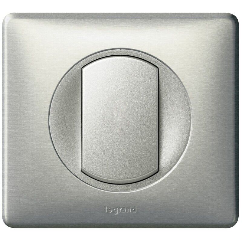 Legrand 099975 Céliane Soft 10A Wechselschalter mit Abdeckplatte – Titan
