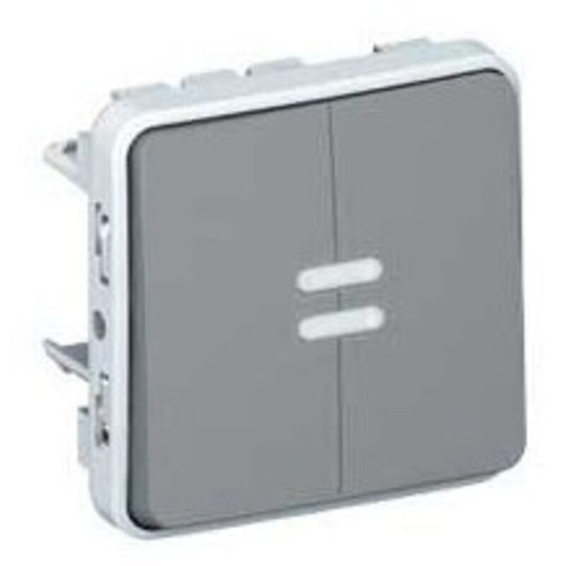 Legrand 069526 Doppel-Wechselschalter mit Beleuchtung Legrand Plexo ...