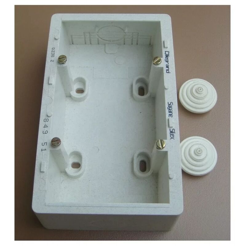 Legrand 084951 Sagane Silex Doppelschalter-/Steckdosenkasten