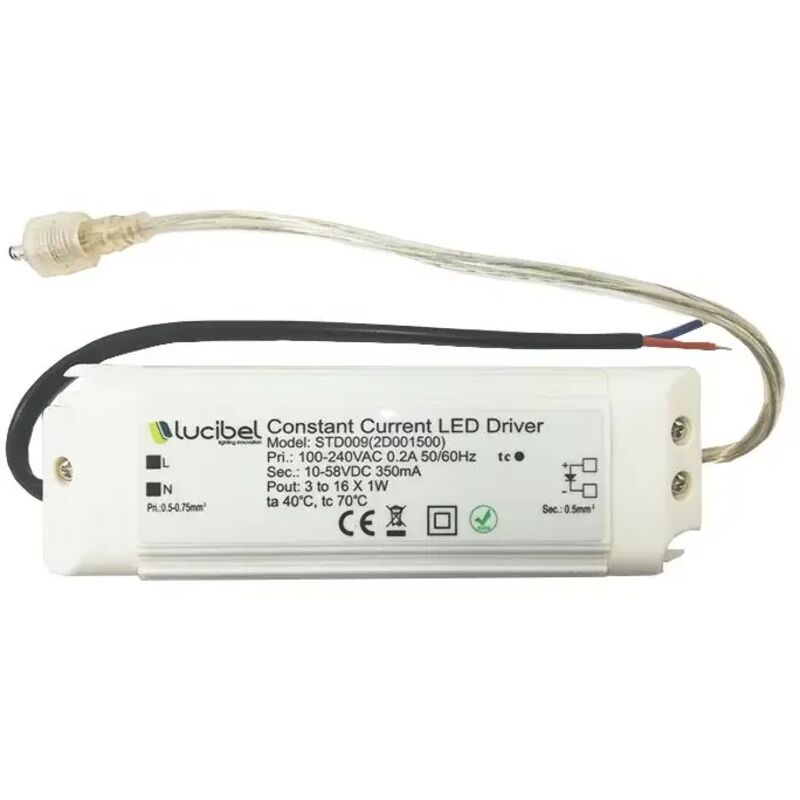Lucibel STD009 LED-Treiber von 3 bis 16 W 350 mA
