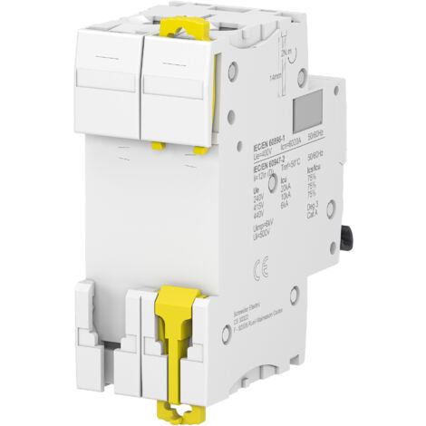 Disjoncteur modulaire bipolaire Schneider Acti9 iC60N 6A courbe D