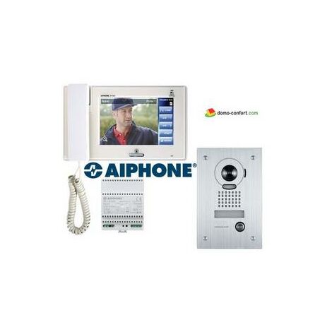 Kit vidéo couleur, tactile, grand angle, platine encastrée, antivandale AIPHONE