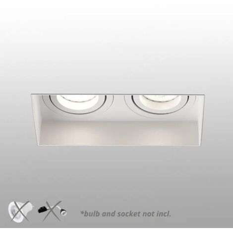 ACRE Empotrable de techo orientable blanco cuadrado 2 luces