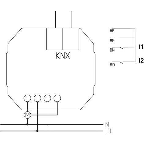 Theben JU 1 KNX - UP-Jalousieaktor, 1 Kanal, Sonnenschutz-, Sichtschutz ...