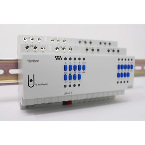 Theben DM 8-2 T KNX 8-fach Universal-Dimmaktor FIX2, Dimmbereich 0-100%
