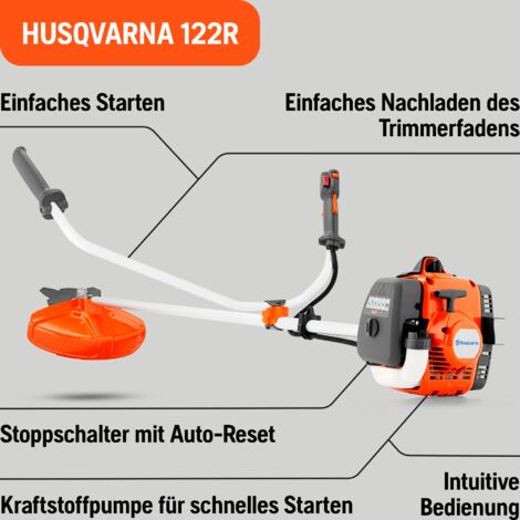 Husqvarna 122R Benzin-Rasentrimmer - 21,7cm³ 2-Takt Freischneider, 43 ...