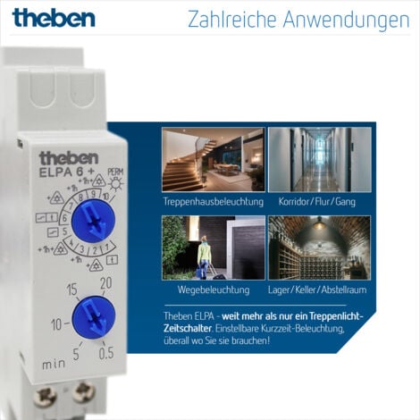Theben ELPA 6 plus - Elektronischer Treppenlicht-Zeitschalter, für LED-Leuchten