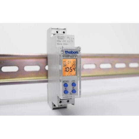 Theben TR 608 top2 S - digitale 1-Kanal Zeitschaltuhr mit Wochenprogramm