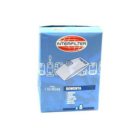 Sacs aspirateur 110-ro49 (x8) aspirateurs rowenta Interfilter 35601439
