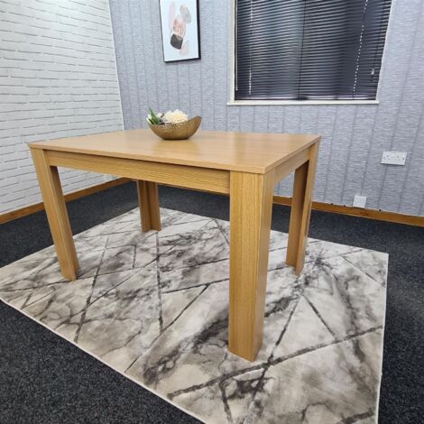 Dining Table Beige Wood Kitchen Place for 6 Seats, Dining Table Only ...