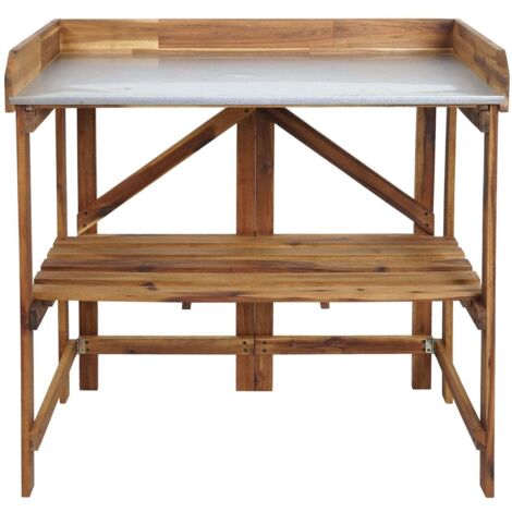 Table à plantes HHG-575, table de jardinage table à fleurs étagère à ...