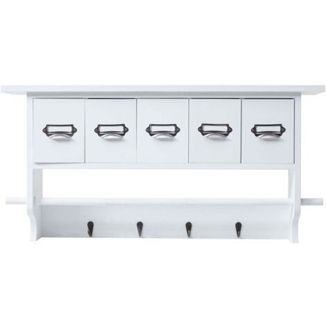 Garde-robe HHG-355, vestiaire mural, vintage avec 5 tiroirs, 32x65x13cm ...