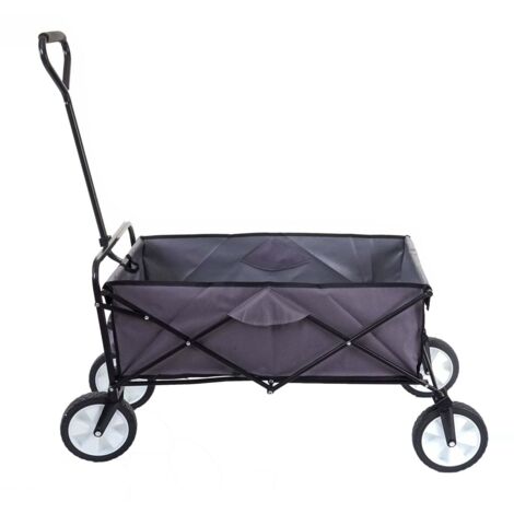 Chariot pliable HHG-551, charette à bras, charette de jardin, sans toit ...