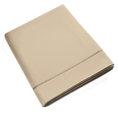 Drap plat percale de coton peigné "Julian" toutes dimensions Coton Pur ...