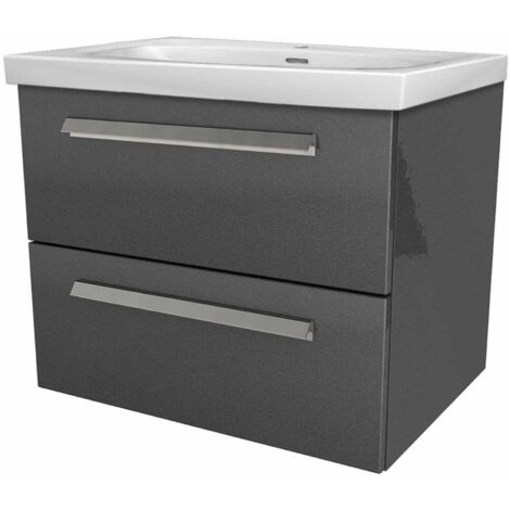 Lanzet K1 Badmöbel Set 2-teilig, 61cm breit, Anthrazit"-"90156145