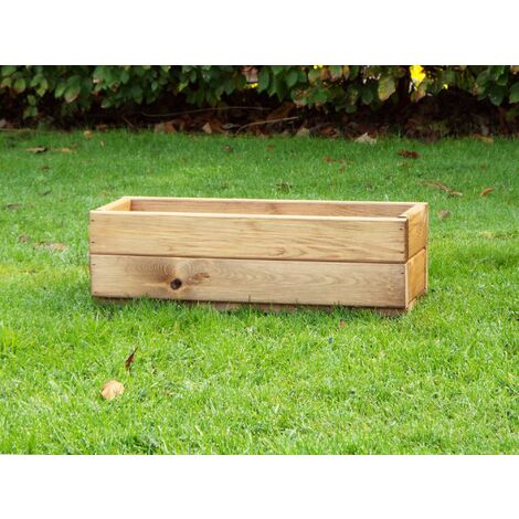 Hand Made 51cm x 18cm x 14cm Rustic Wooden Garden Window Box / Flower ...