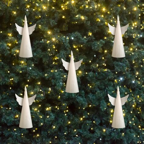 Set of 5 15cm Battery Operated LED Floating Angel Candle Christmas ...