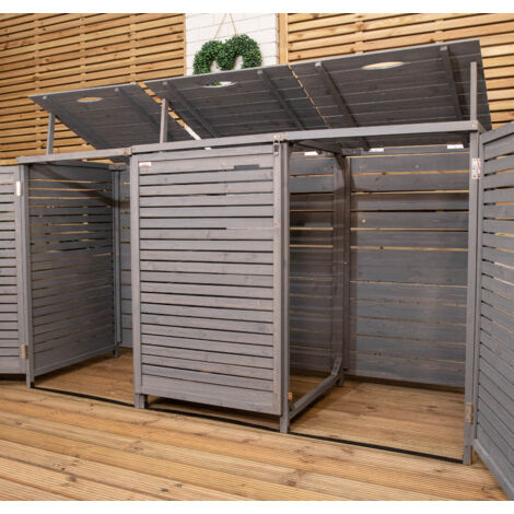 Pack of 6 Grey Washed Back Panels Only For SA-BINS Triple Bin Storage