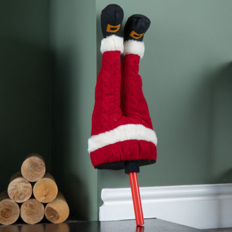 55cm Battery Operated Soft Animated Santa Kicking Legs Christmas Decoration