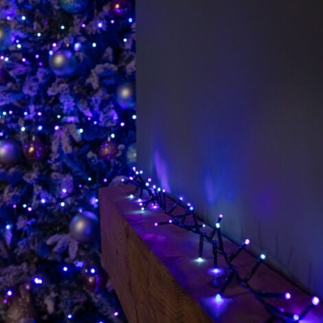 75m 3000 LED TreeBrights Christmas String Lights with Timer in Blue, Purple & White