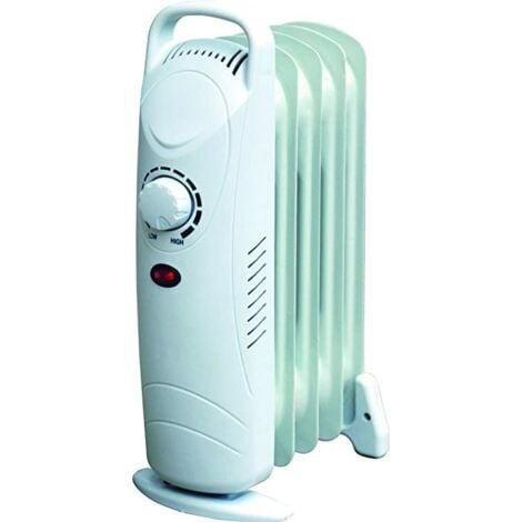 500w 500 Watt Portable Mini 5 Fin Oil Filled Radiator / Heater