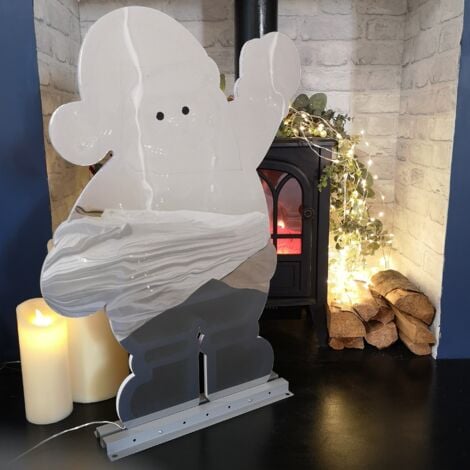 74cm Infinity Light up Standing Santa Christmas Decoration with Multi ...