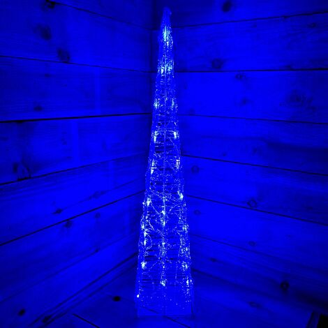 90cm LED Colour Changing Indoor Outdoor Acrylic Pyramid Christmas ...