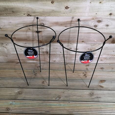 2 Pack of Tom Chambers Cottage Heavy Duty Black Metal Steel Herbaceous ...
