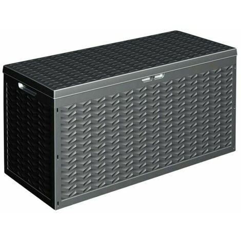 320L Heavy Duty Outdoor Garden Patio Storage Cargo Box in Black