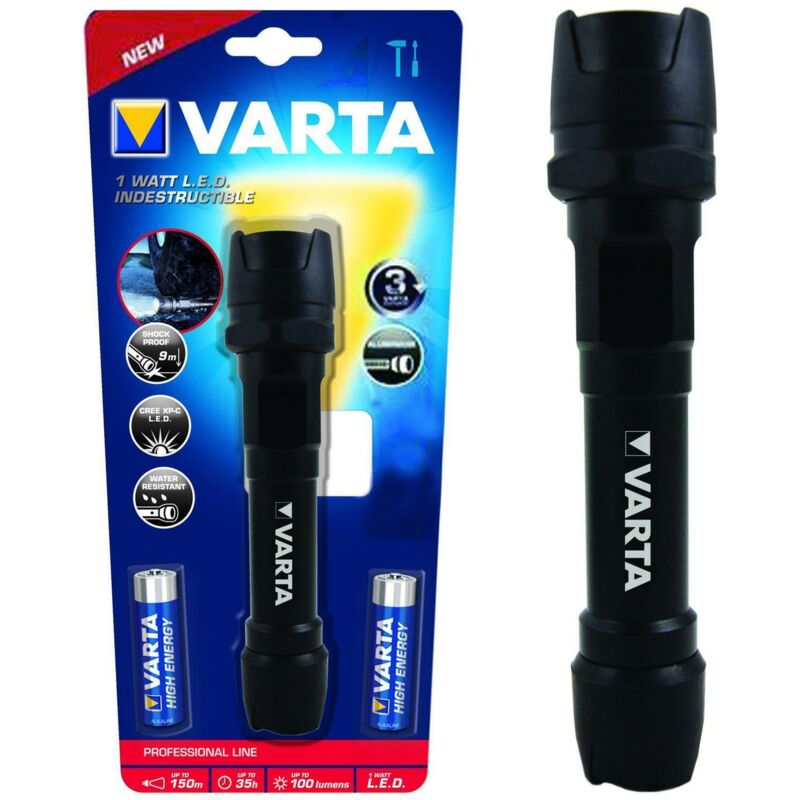 Torcia Varta Led Indestruct.+2Aa C/Pile