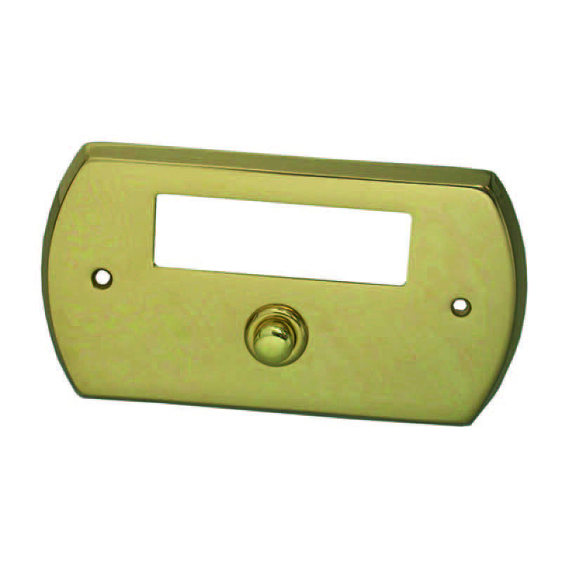 1PZ CAMPANELLO OVALE CON PULSANTE IN OTTONE