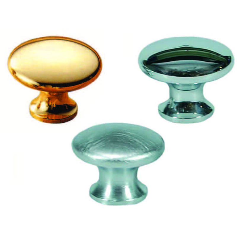 Pomoli per mobili in ottone piatti lisci - ø mm.22 in ottone oro lucido