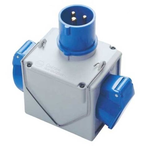 Adattatore Cee Blu Doppio 220V.73110