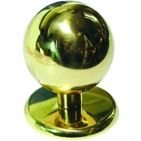 Pomolo a sfera per portoncino in ottone lucido - ø mm.70