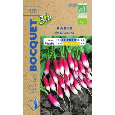 Radis de 18 jours bio- certifié ECOCERT FR-BIO-01 - 8g