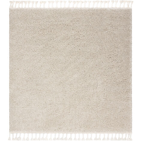 Carpet BERBER square 9000 cream Fringe Berber Moroccan shaggy beige ...