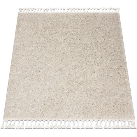 Carpet BERBER square 9000 cream Fringe Berber Moroccan shaggy beige ...