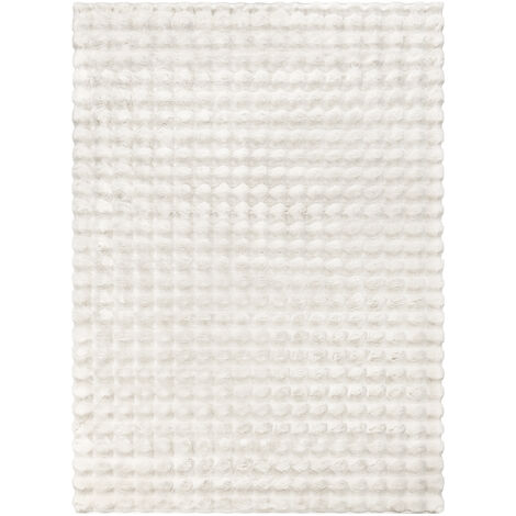Carpet BUBBLE white 11 IMITATION OF RABBIT FUR 3D structural white ...