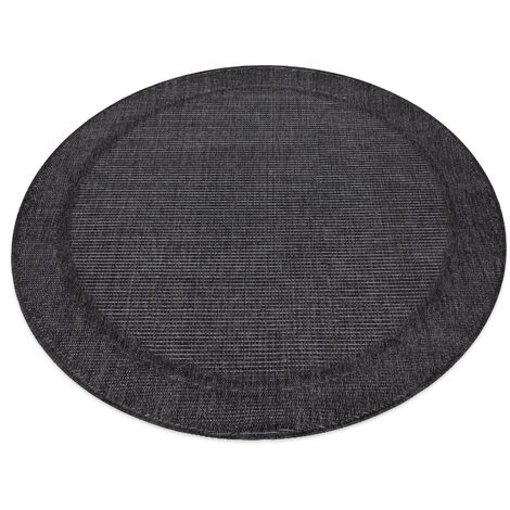 Carpet TIMO 5979 circle SISAL outdoor frame black black round 120 cm