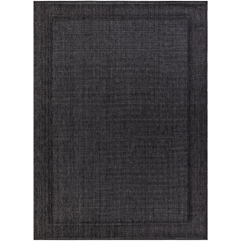 Carpet TIMO 5979 SISAL outdoor frame black black 160x220 cm