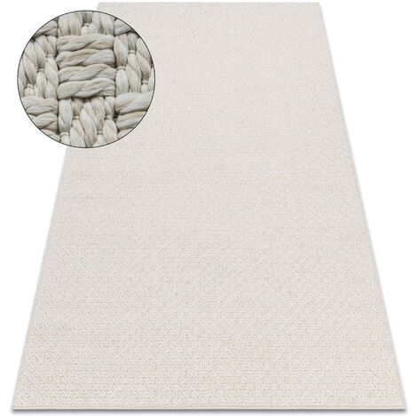 Carpet ORIGI 3661 cream - flat-woven SISAL string beige 233x330 cm
