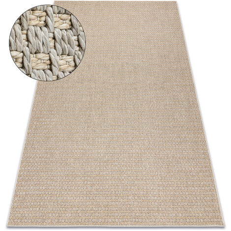 Carpet ORIGI 3561 beige - flat-woven SISAL string beige 58x100 cm